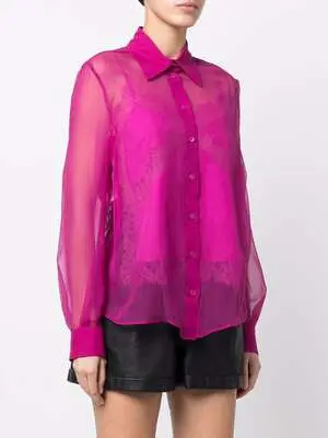 Alberta Ferretti Silk Sheer Shirt
