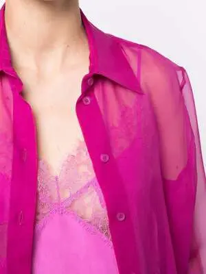 Alberta Ferretti Silk Sheer Shirt