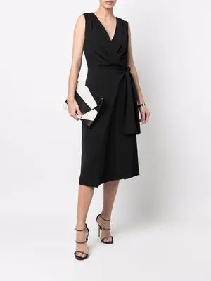 Alberta Ferretti Wrap Style Midi Dress