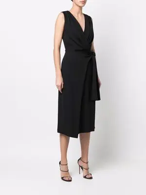 Alberta Ferretti Wrap Style Midi Dress