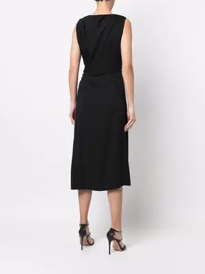 Alberta Ferretti Wrap Style Midi Dress