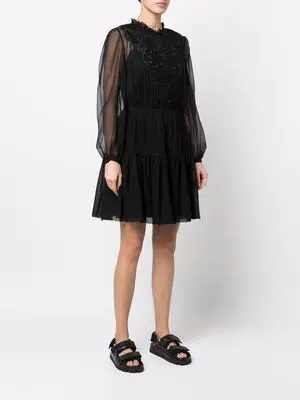 Alberta Ferretti Sheer Lace Dress
