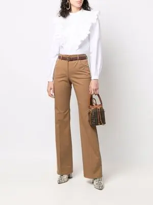 Alberta Ferretti Ruffle Lace Shirt