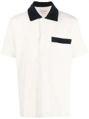 Orlebar Brown Atholl Rib-knit Polo Shirt - Neutrals