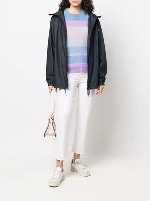 Rains Drawstring Hooded Jacket - Blue