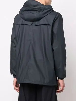Rains Drawstring Hooded Jacket - Blue