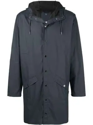 Rains Drawstring Hood Raincoat - Blue