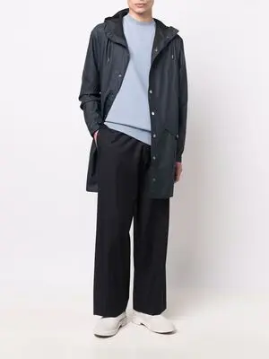 Rains Drawstring Hood Raincoat - Blue