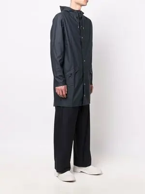 Rains Drawstring Hood Raincoat - Blue
