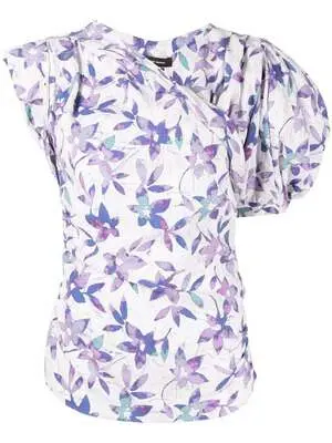 Isabel Marant Madinea Floral-print Blouse - Purple