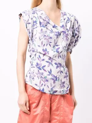 Isabel Marant Étoile Madinea Floral-print Blouse - Purple