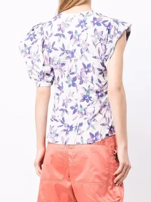 Isabel Marant Étoile Madinea Floral-print Blouse - Purple