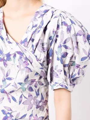 Isabel Marant Étoile Madinea Floral-print Blouse - Purple