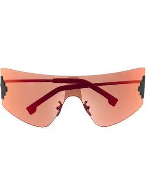 MARCELO BURLON COUNTY OF MILAN Bolax Shield Sunglasses - Red