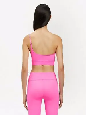 Palm Angels One-shoulder Track Crop Top
