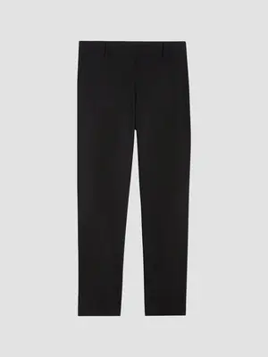 Theory Treeca Good Wool Pleated Ankle-crop Pants