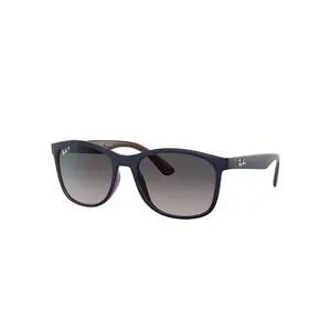 Ray-ban Sunglasses With Polarized Lenses Matte Blue On Brown