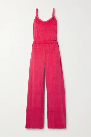 Suzie Kondi Suzie Kondi Elma Cotton-Blend Terry Jumpsuit Red