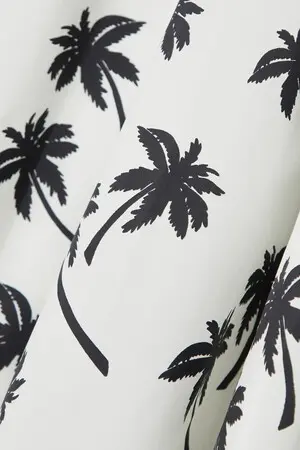 Moncler Belted Pleated Printed Shell Midi Skirt