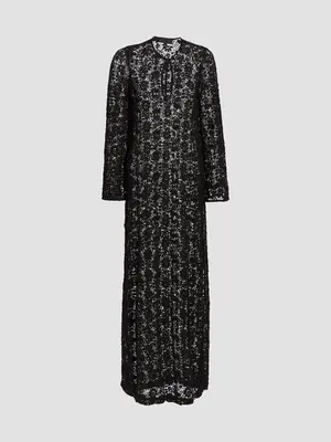 NILI LOTAN Della Lace Maxi Dress Black