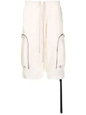 Rick Owens Bauhaus Dropped-crotch Shorts - White