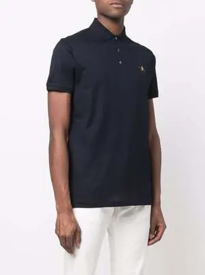 Ralph Lauren Purple Label Embroidered Logo Polo Shirt - Blue