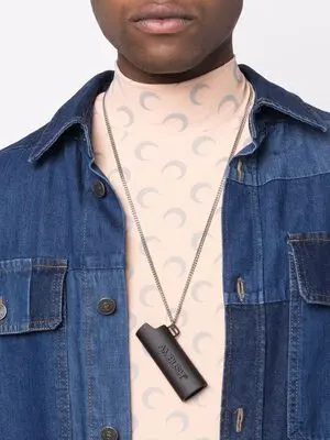 AMBUSH Lighter Case Pendant Necklace - Silver