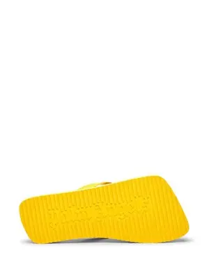 Palm Angels Logo-print Flip Flops - Yellow