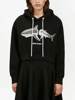 Palm Angels Shark Cotton Hoodie
