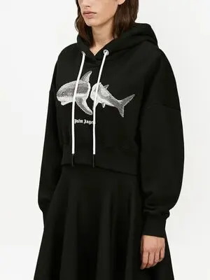 Palm Angels Shark Cotton Hoodie