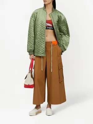 Palm Angels Cropped Cargo Trousers