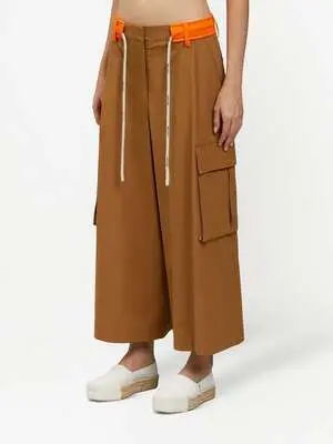 Palm Angels Cropped Cargo Trousers