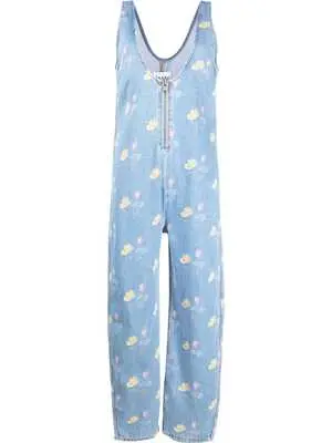 GANNI Floral Print Jumpsuit