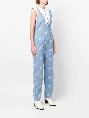 GANNI Floral Print Jumpsuit