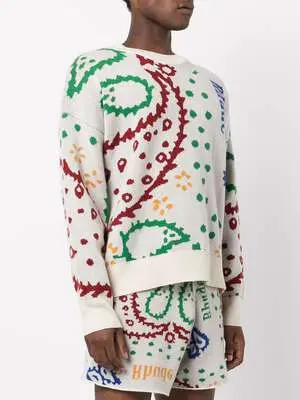 Rhude Intarsia Knit Sweater - Neutrals