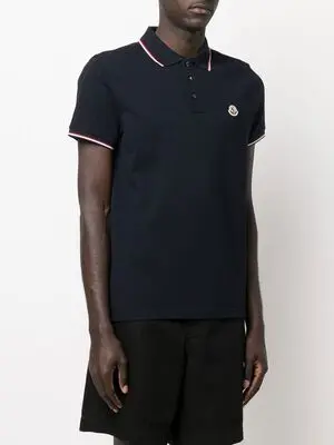 Moncler Striped Trim Polo Shirt