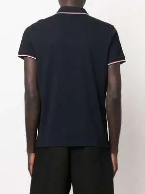 Moncler Striped Trim Polo Shirt