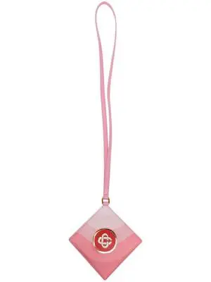 Casablanca Logo Patch Neck Strap Cardholder - Pink
