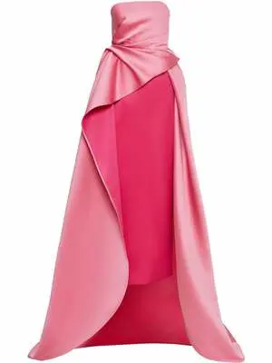 Carolina Herrera Asymmetric Layered Dress In Pink - 63% Off
