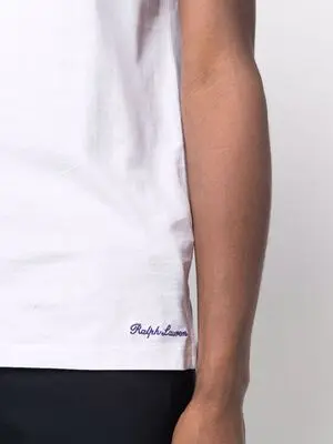 Ralph Lauren Purple Label Embroidered Logo T-shirt - White