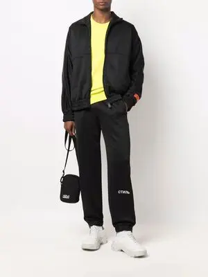 Heron Preston Logo-stripe Zipped Track Jacket - Black