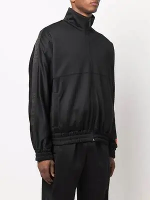 Heron Preston Logo-stripe Zipped Track Jacket - Black