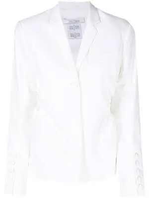 Rokh Cut Out Tailored Blazer - White