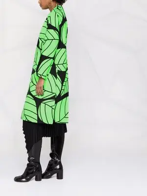 Comme Des Garçons Leaf-print Oversized Jacket