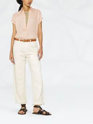 Ralph Lauren Rolled-cuffs Linen Shirt - Pink