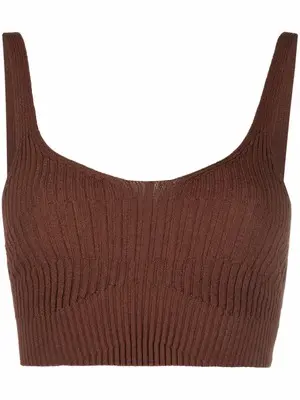 AERON Joan Rib-knit Crop Top