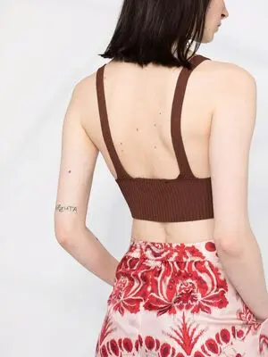 AERON Joan Rib-knit Crop Top