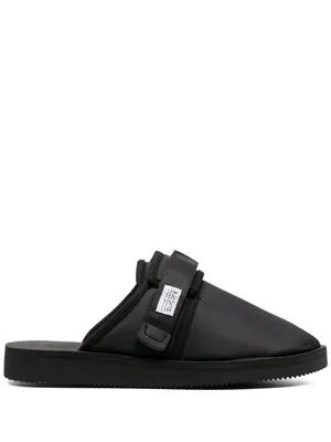 Suicoke Logo Patch Slippers - Black