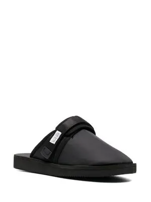 Suicoke Logo Patch Slippers - Black