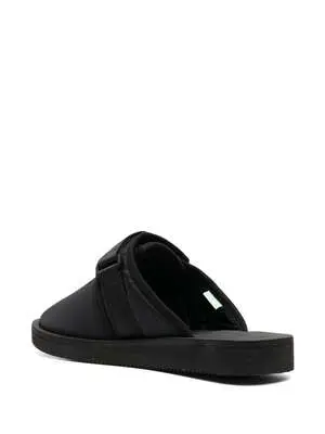 Suicoke Logo Patch Slippers - Black